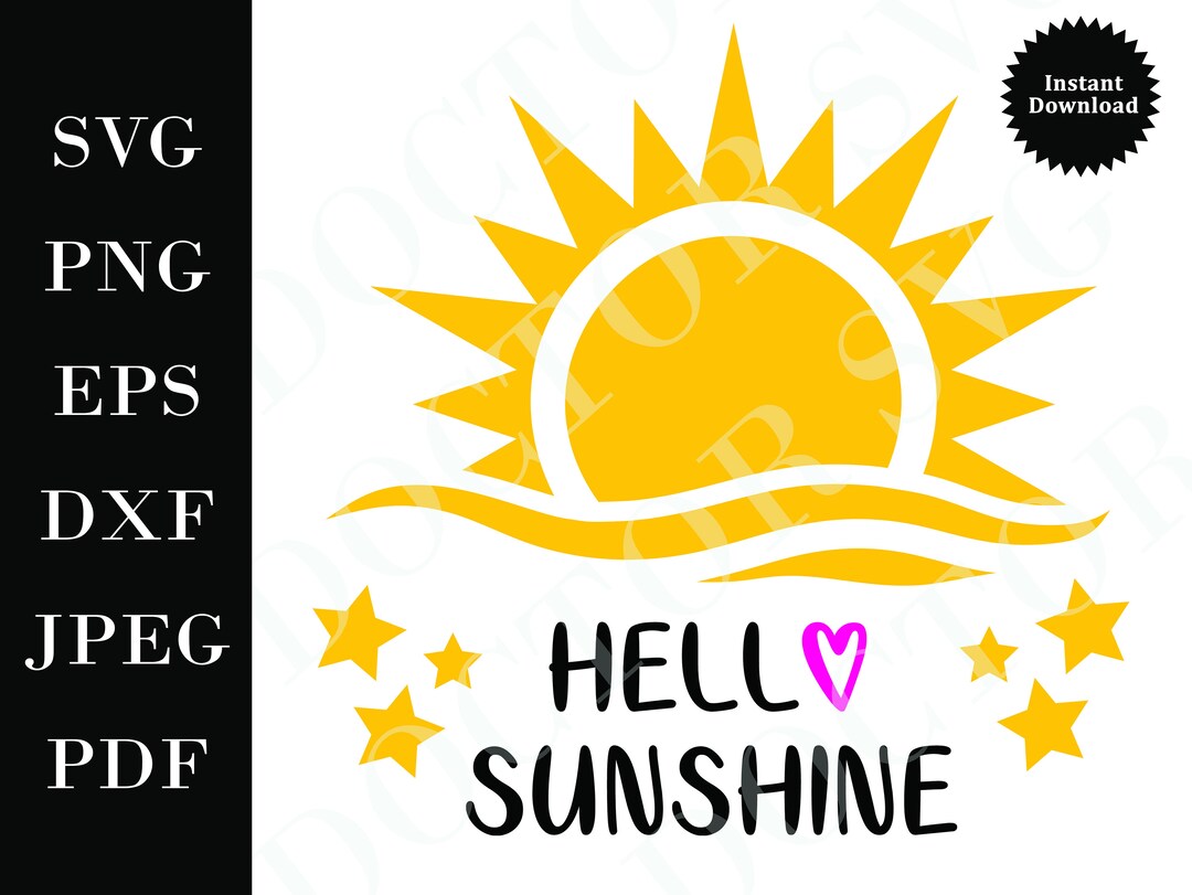 Sunshine Svg | Hello Sunshine Svg | Summer Svg | Spring Svg | Garden ...