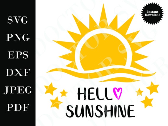 Sunshine Svg Hello Sunshine Svg Summer Svg Spring Svg | Etsy