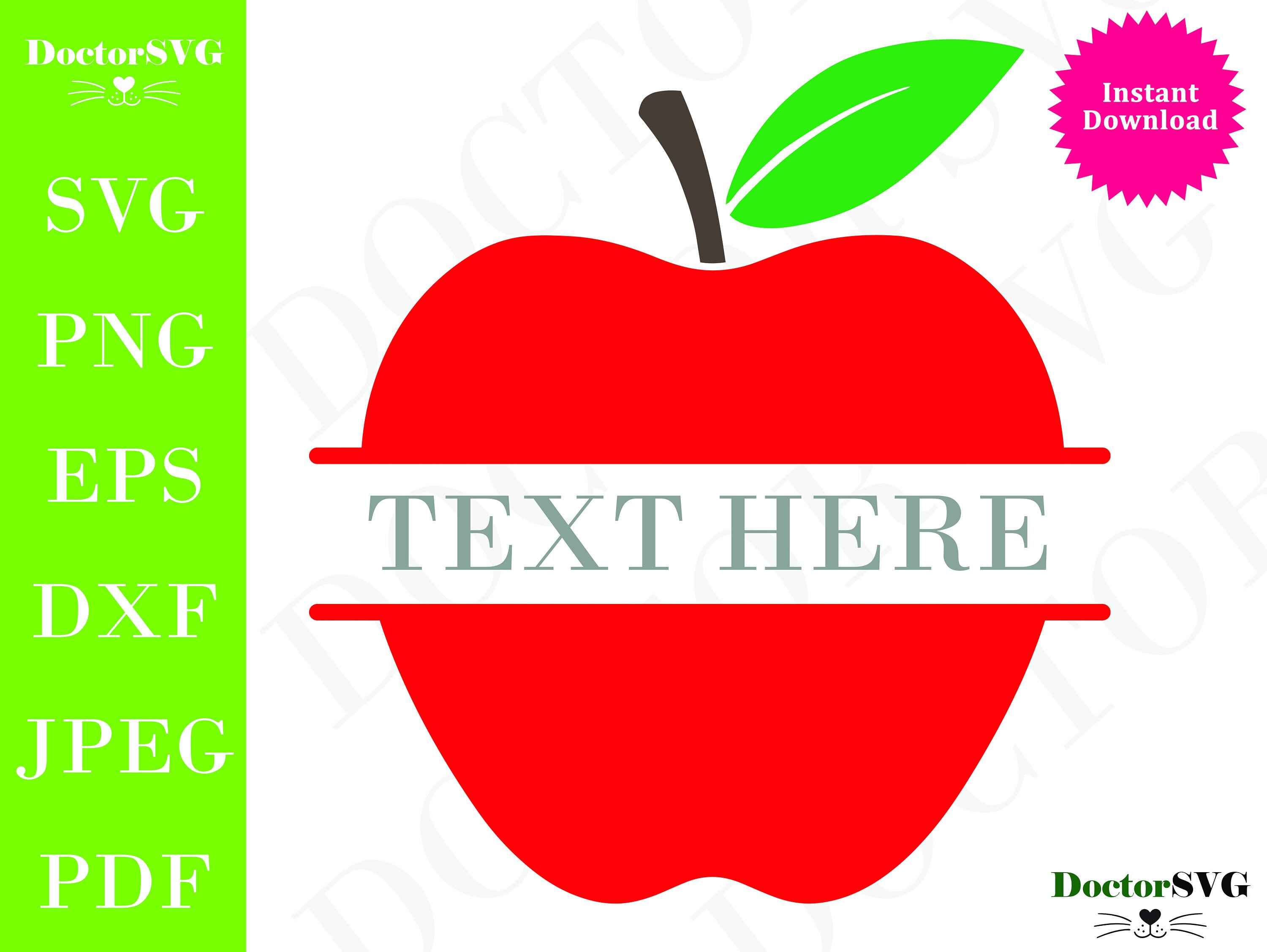 Apple Name Frame SVG, Apple Monogram Frame Svg, Apple Svg, Teacher Svg ...