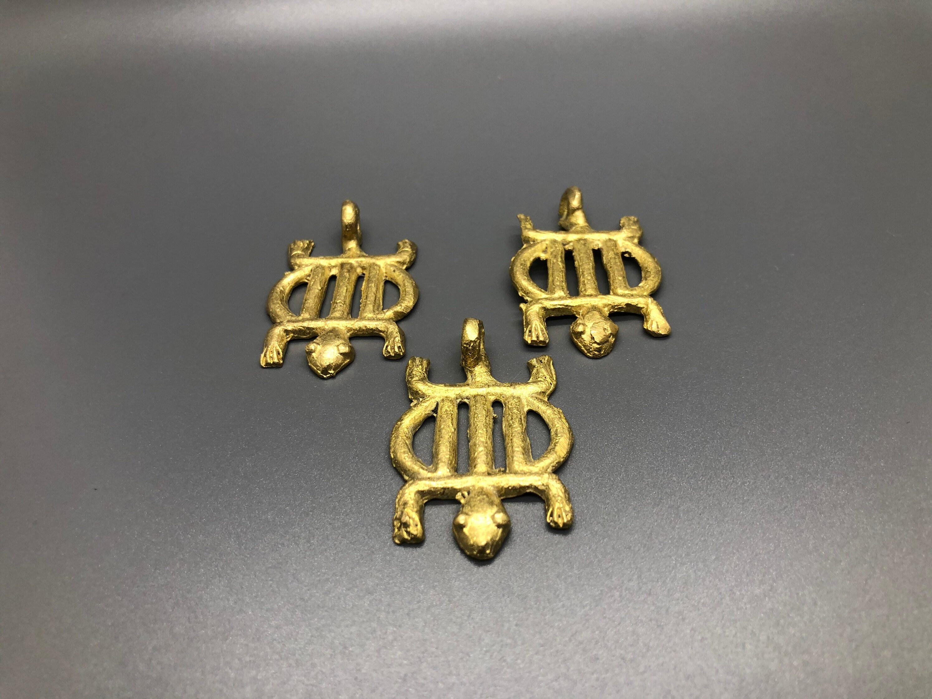 African Brass Pendant Adinkra Symbol Denkyem Ashanti - Etsy