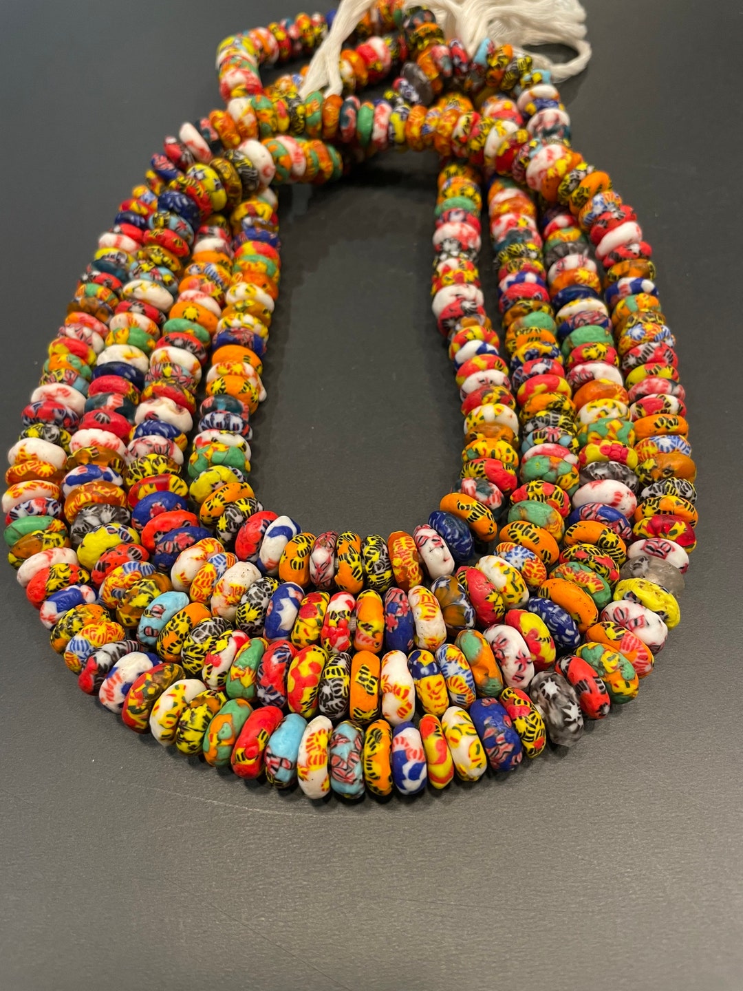 Colourful Spacer Beads, Krobo Beads Ethnic Beads Trade Beads From Ghana ...
