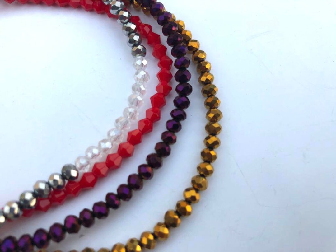 Beaded African Anklets Crystal Beads Stackable Anklets African Beads ...