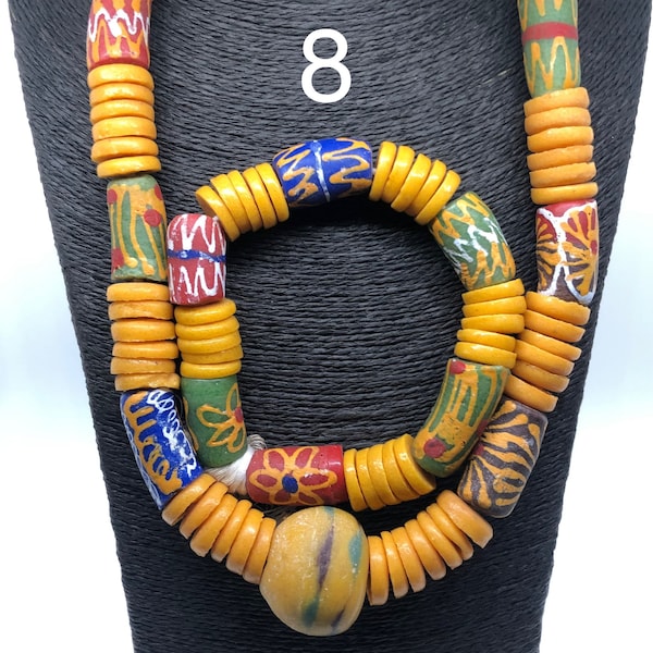 Krobo Bead Necklace - Etsy