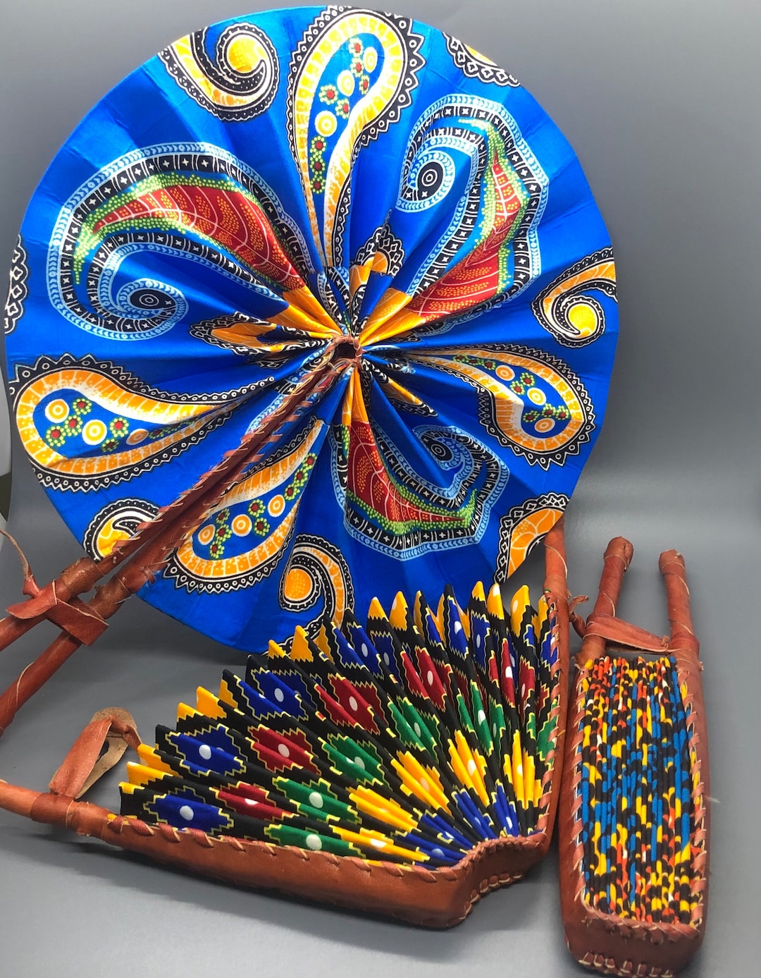 Hand Fan | Kente Fan | Ankara Fan | Handheld Fan for Hot Weather and ...