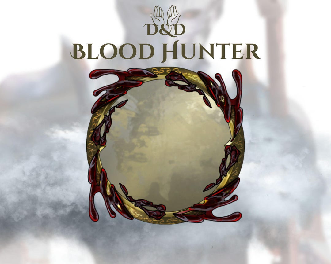 Blood Hunter Token Frame | No AI | D&D, Roll20, Foundry VTT | Golden ...