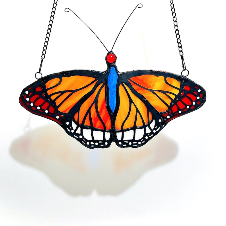 Monarch Butterfly Stained Glass Window Hanging Butterfly - Etsy
