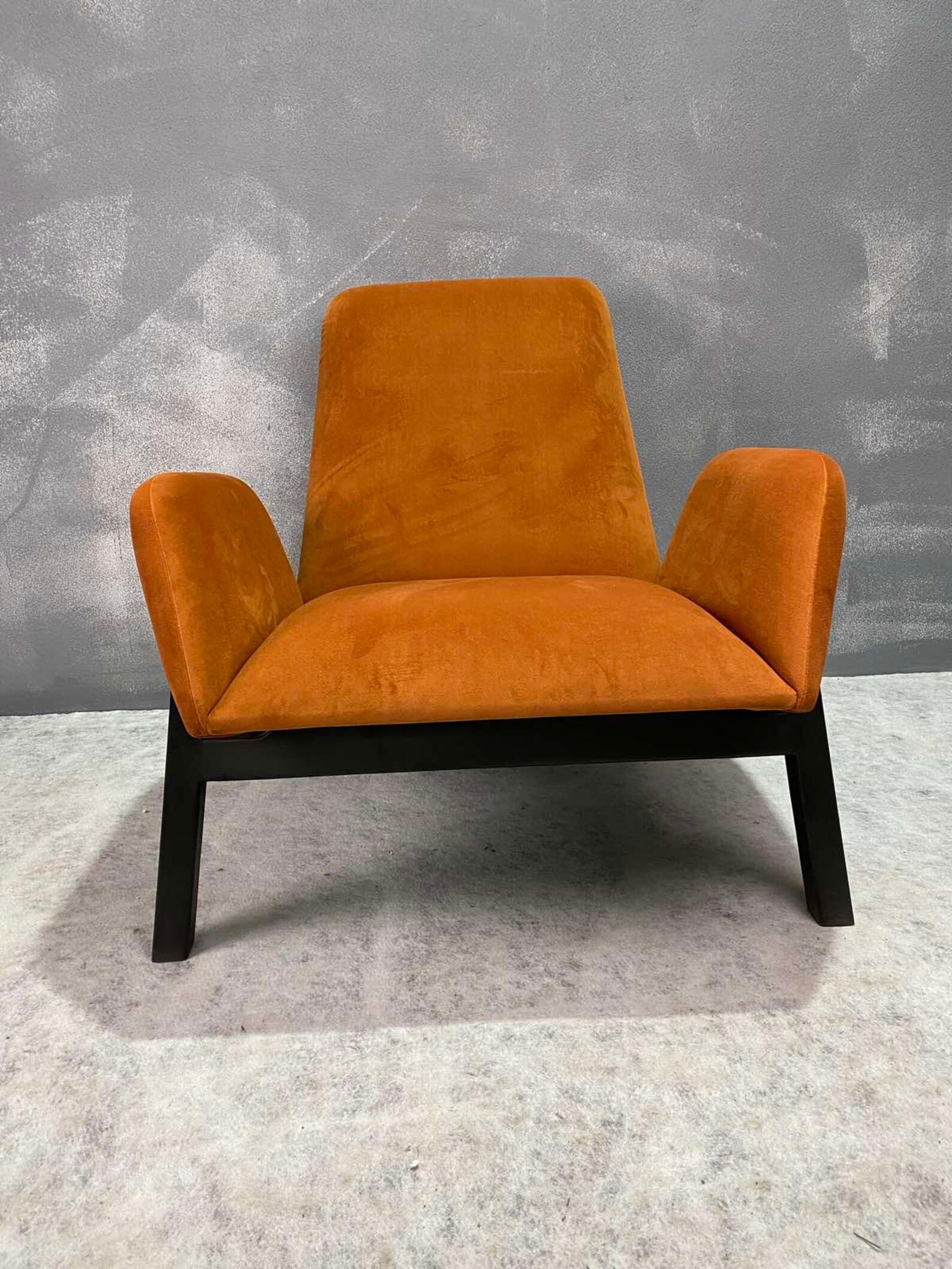 Orange Velvet Accent Chair - Etsy