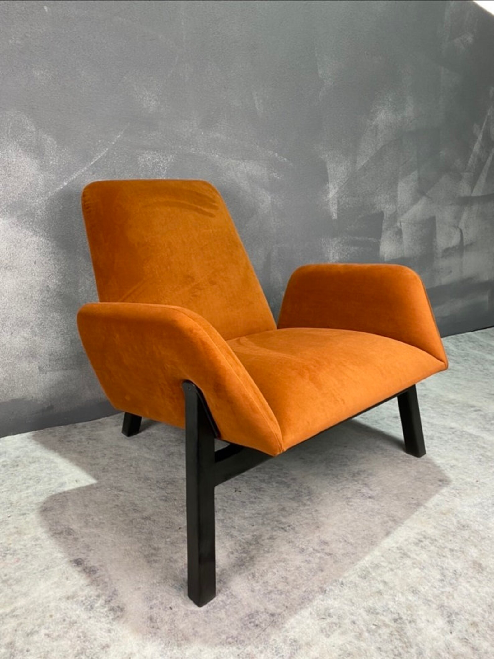 Orange Velvet Accent Chair - Etsy