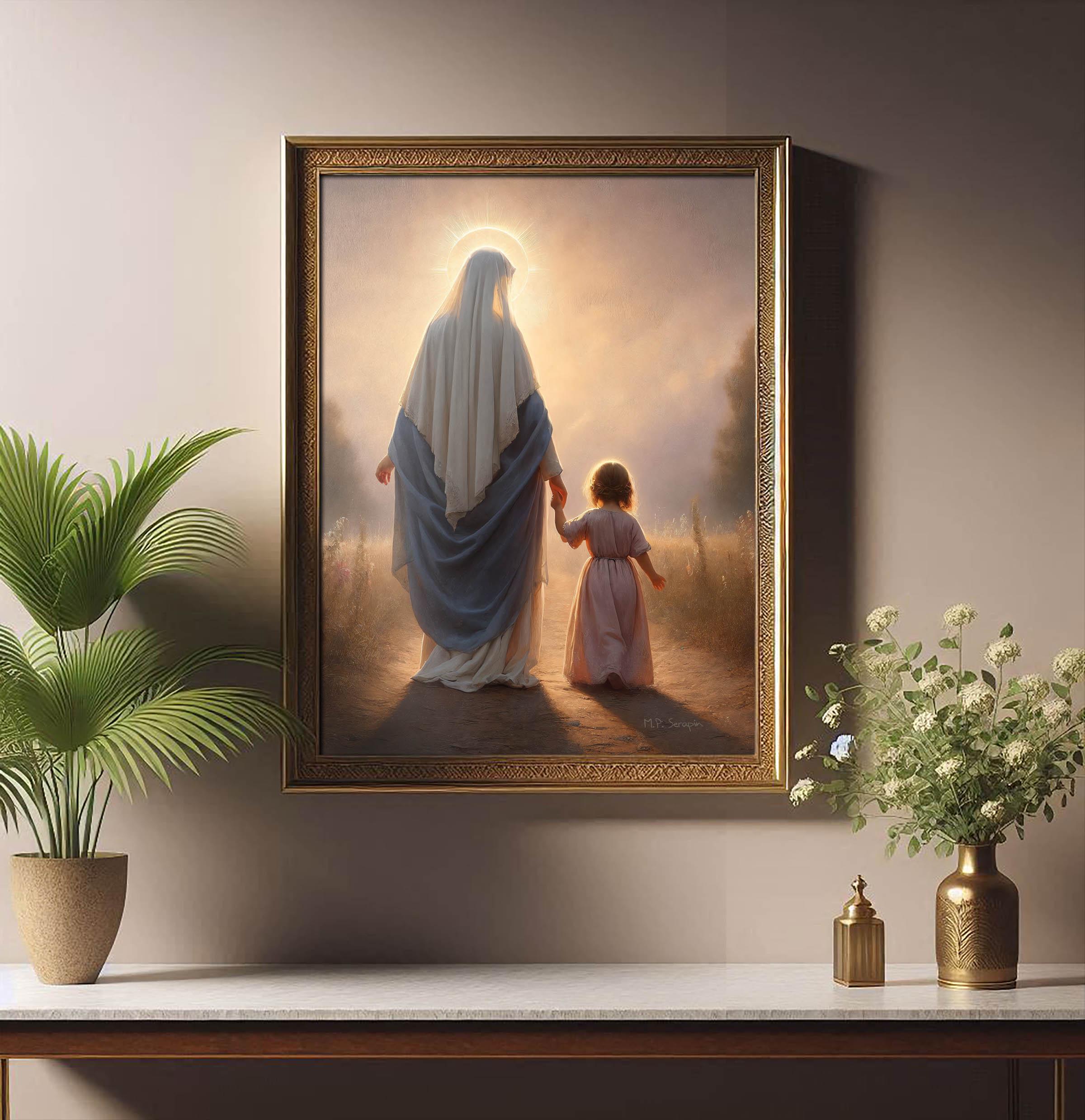 Mary Lead Me - Totus Tuus Maria - Gift for Her Mother Sister Daughter ...