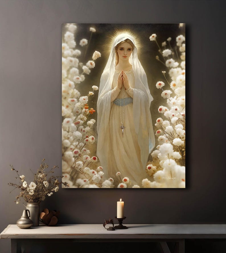 The Immaculate Conception - 100% Cotton Wrapped Fabric 1.5" Depth ...