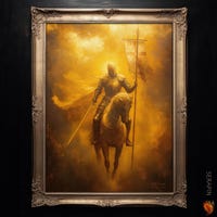 Templar Knights Oath Oil Painting Printable – Medieval Crusader Ritual ...