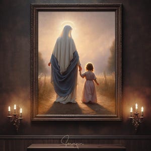 Mary Lead Me Totus Tuus Maria Catholic Marian Art Print 027 - Etsy