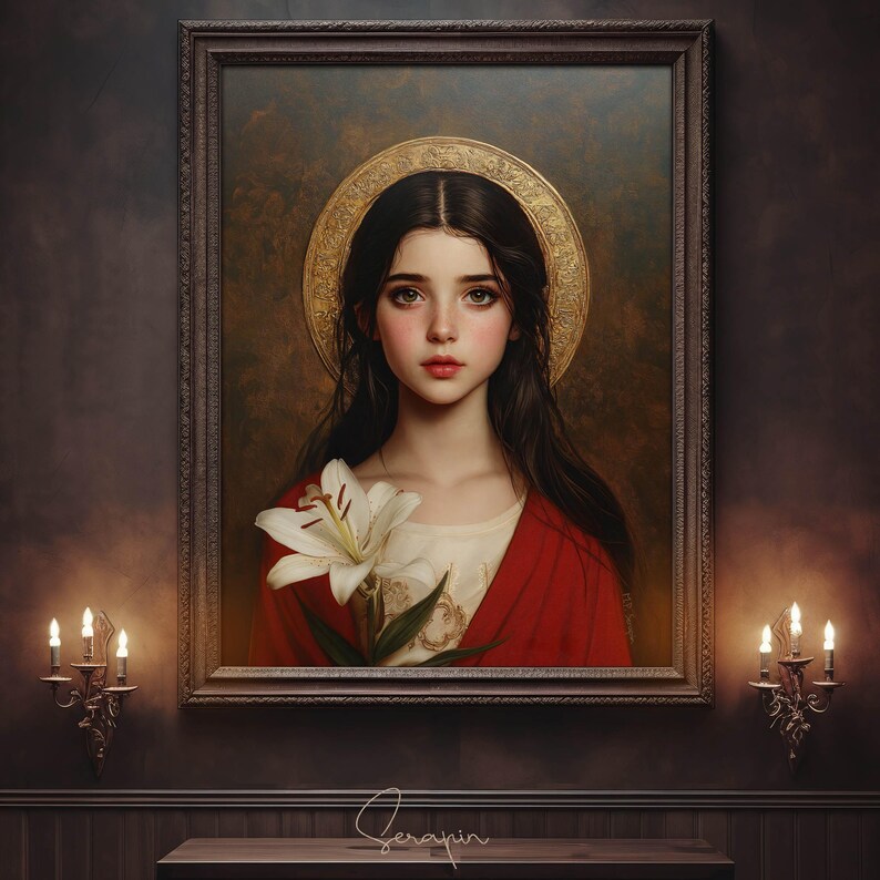 Saint Maria Goretti Portrait - Patron of Purity and Abuse Victims ...