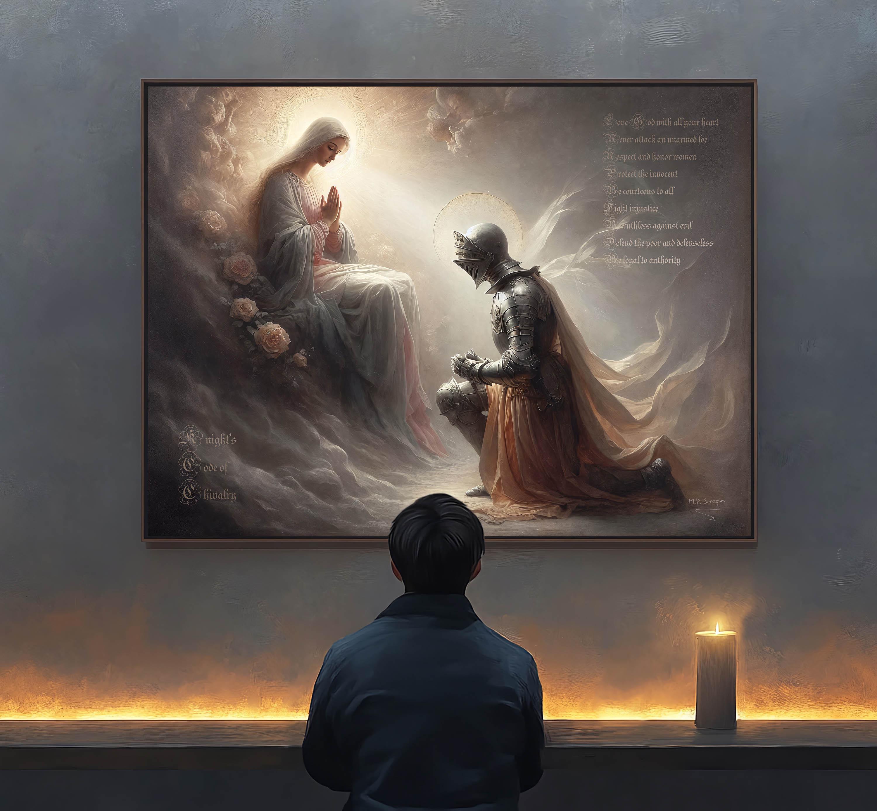 Knight's Code of Honor - Catholic Man Art, Chivalry, Manly Masculine ...