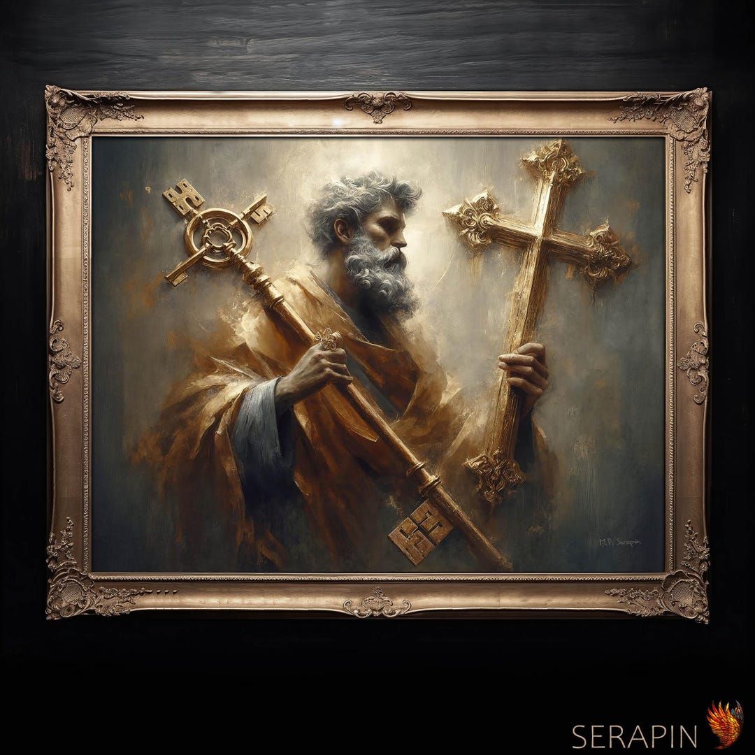 Keys of the Kingdom - Saint Peter, Pope Papal Rock Primacy Catholic ...