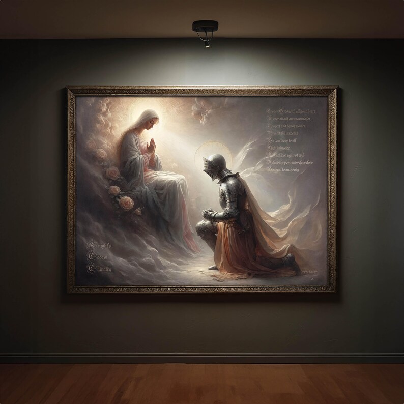 Knight's Code of Honor - Catholic Man Art, Chivalry, Manly Masculine ...