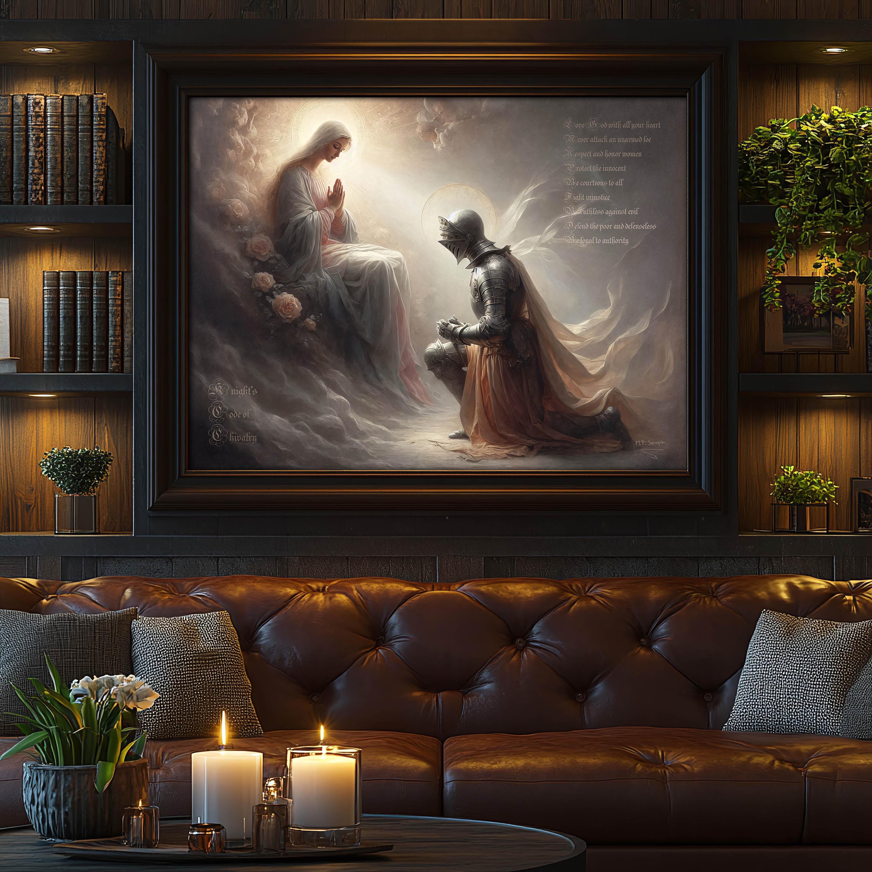 Knight's Code of Honor - Catholic Man Art, Chivalry, Manly Masculine ...