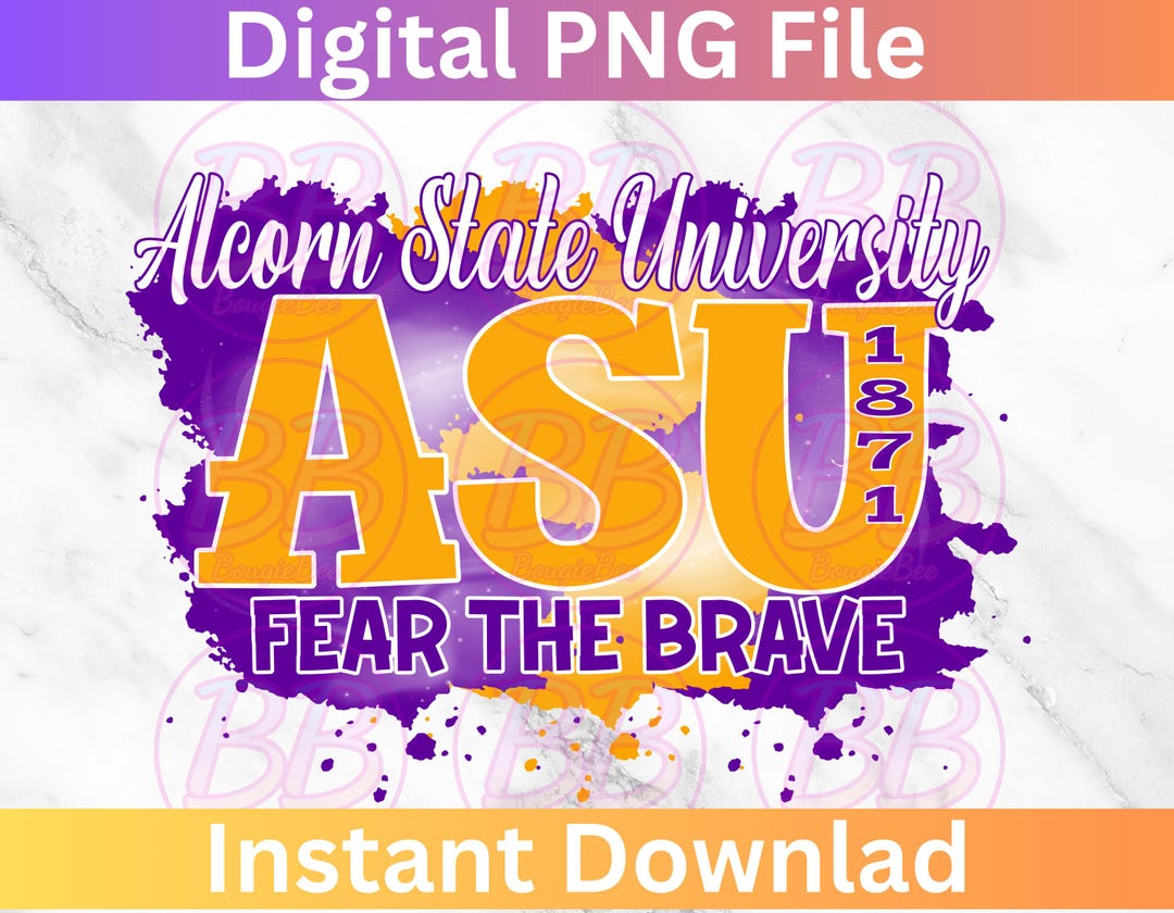 Alcorn State University PNG Design: ASU Braves HBCU File (digital File ...