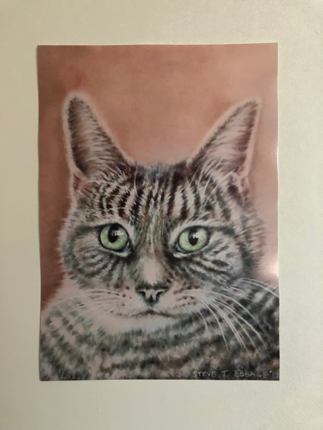 Tabby Cat Painting Print A4 Size - Etsy UK