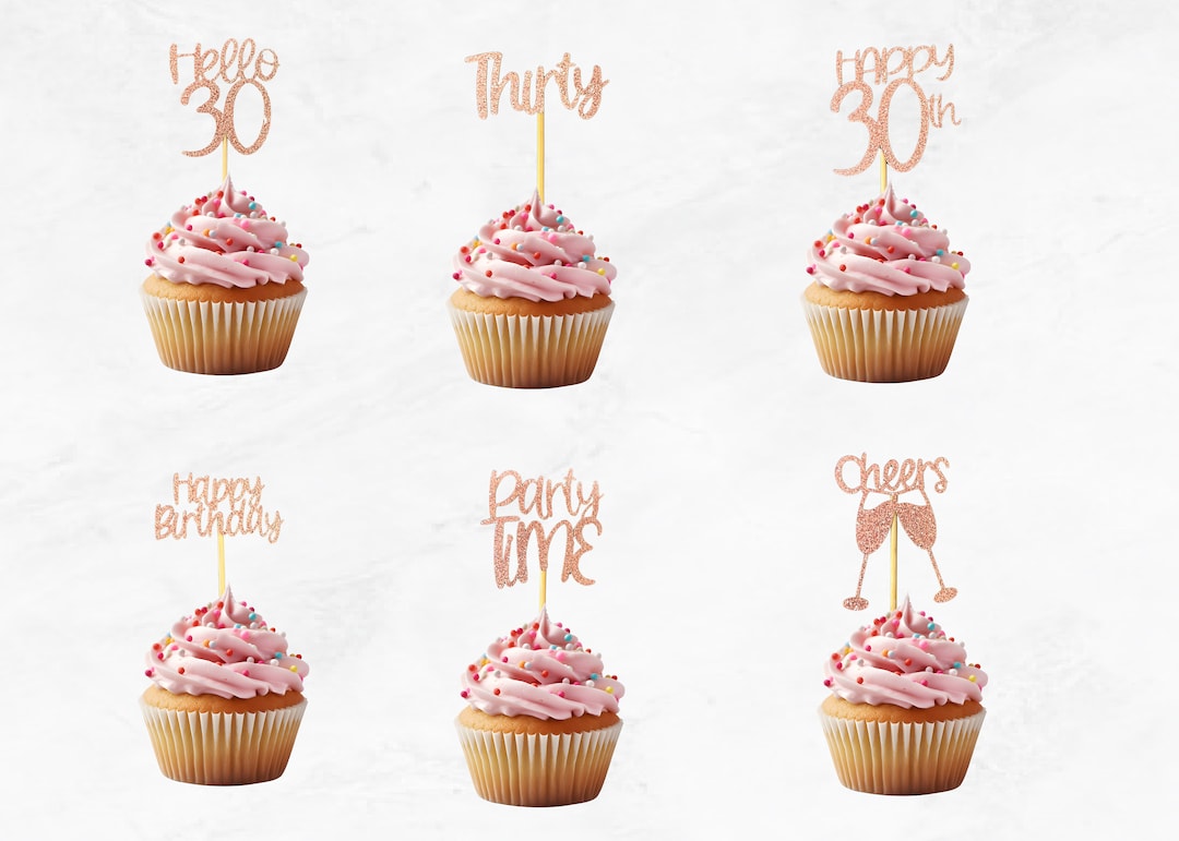 Fun Birthday Cupcake Toppers - Customizable Age - Etsy