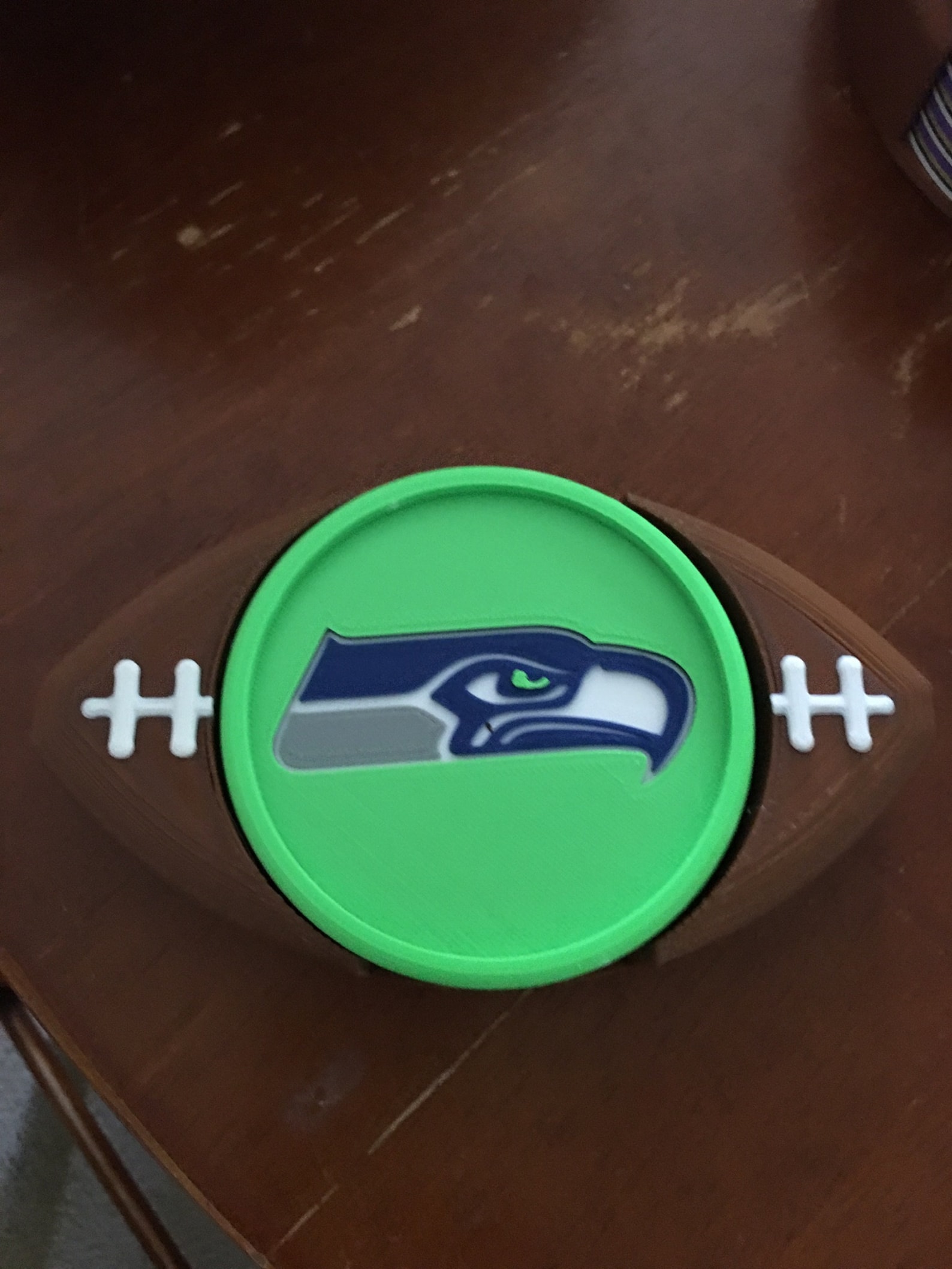 3D Printed Coasters X4 With Football Holder. Coasters Are Lined With ...