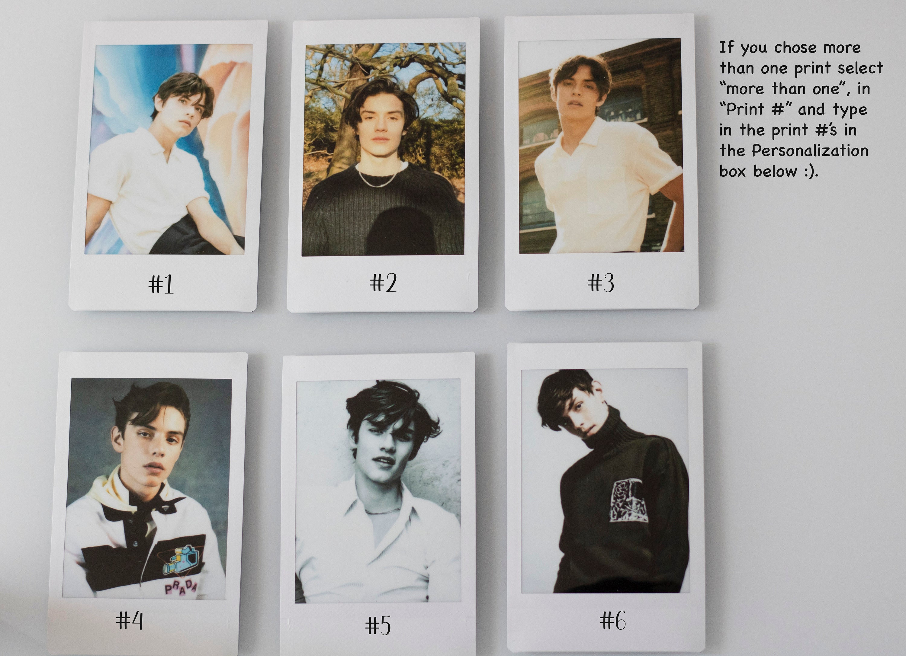 Louis Partridge Instax Mini Prints, Louis Partridge Prints, Louis ...