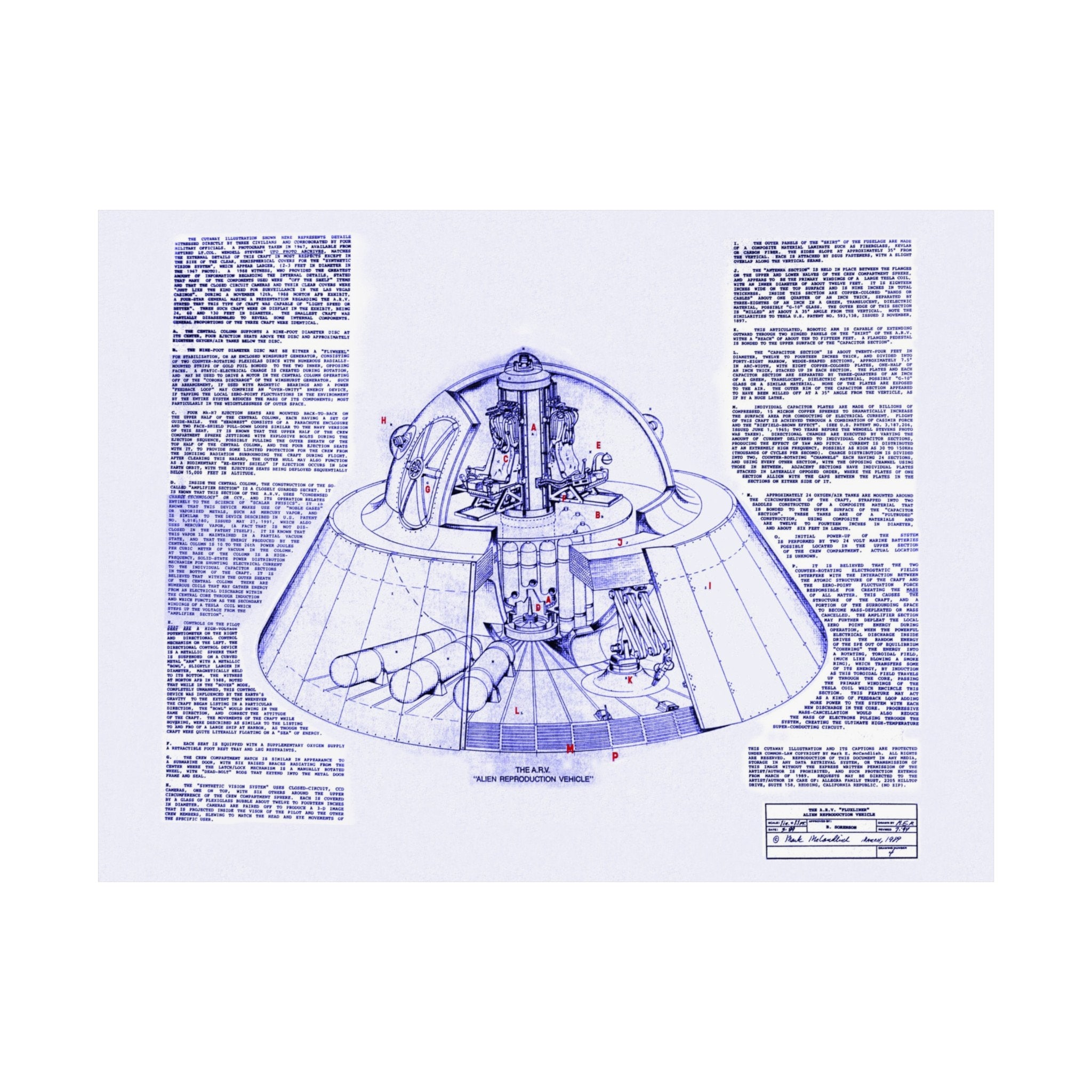 Hi Res Alien Reproduction Vehicle Print by Mark Mccandlish - Etsy