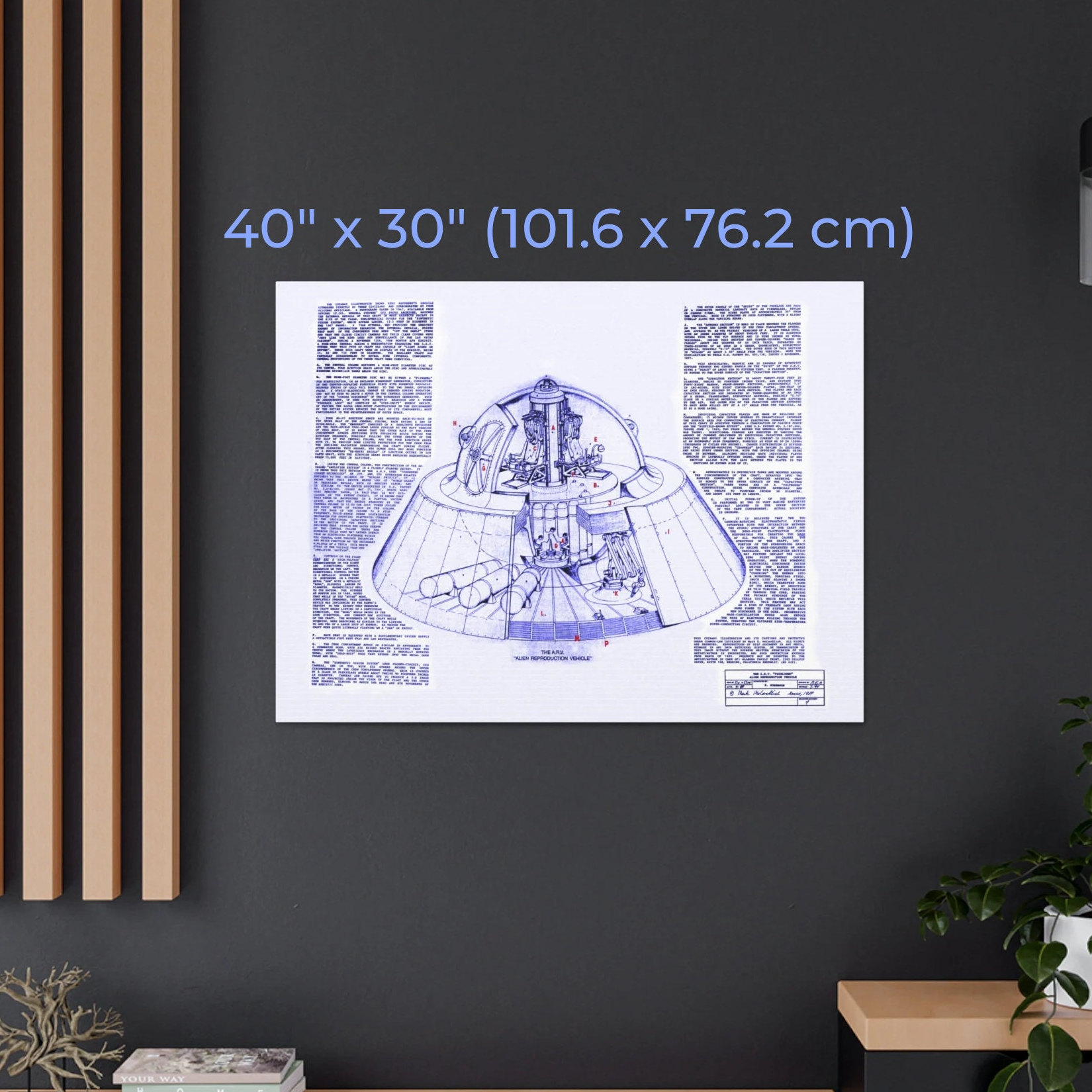 Hi Res Alien Reproduction Vehicle Canvas by Mark Mccandlish - Etsy