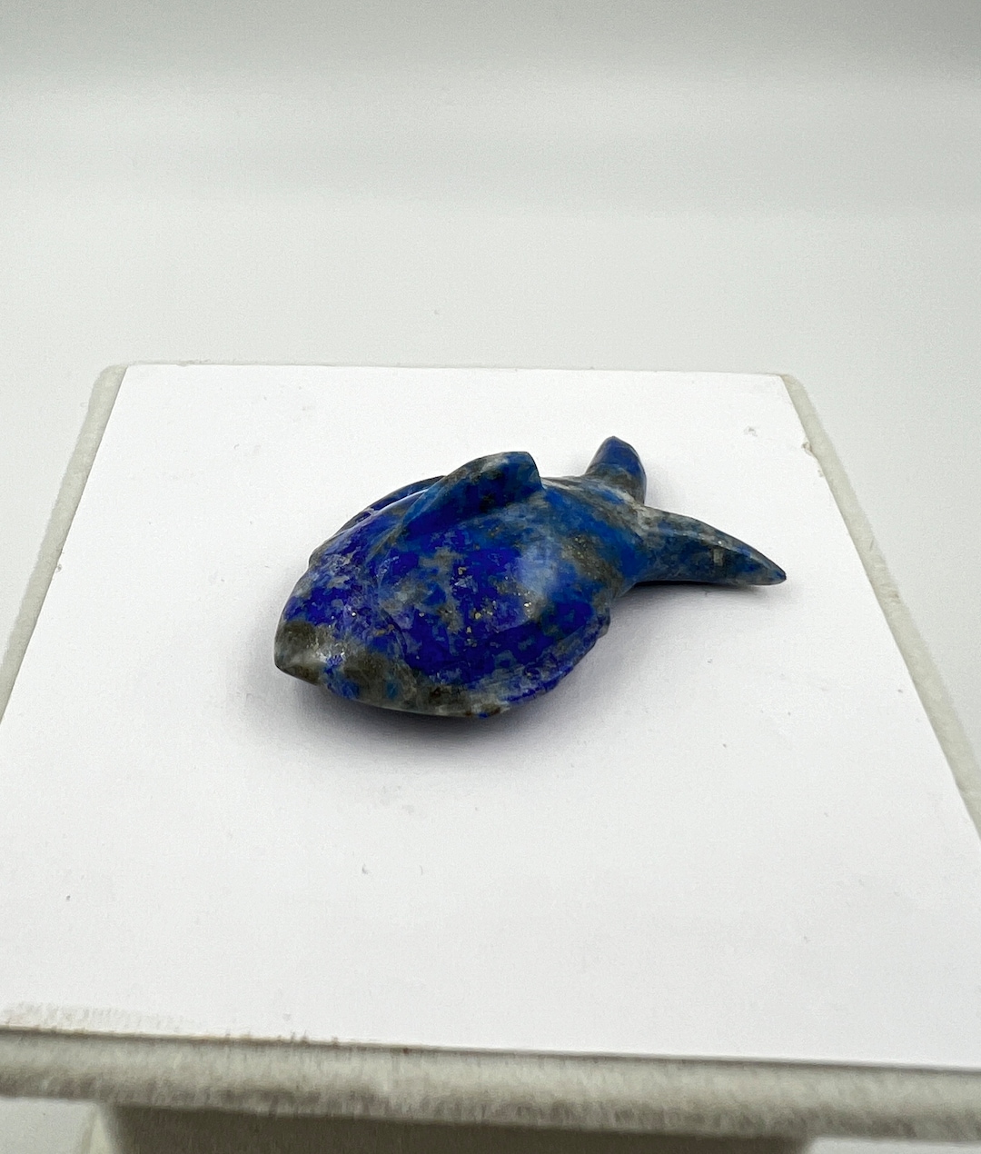 Lapis Lazuli Fish Figurine Handcrafted Gemstone Sculpture Healing Fish ...