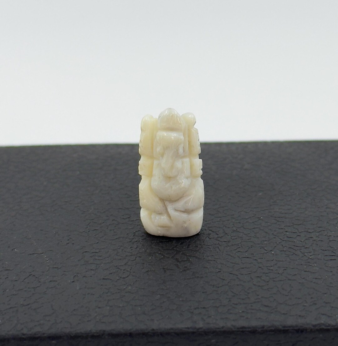 Natural White Coral Ganesha Statue - Certified Shwet Moonga Ganesh Idol ...