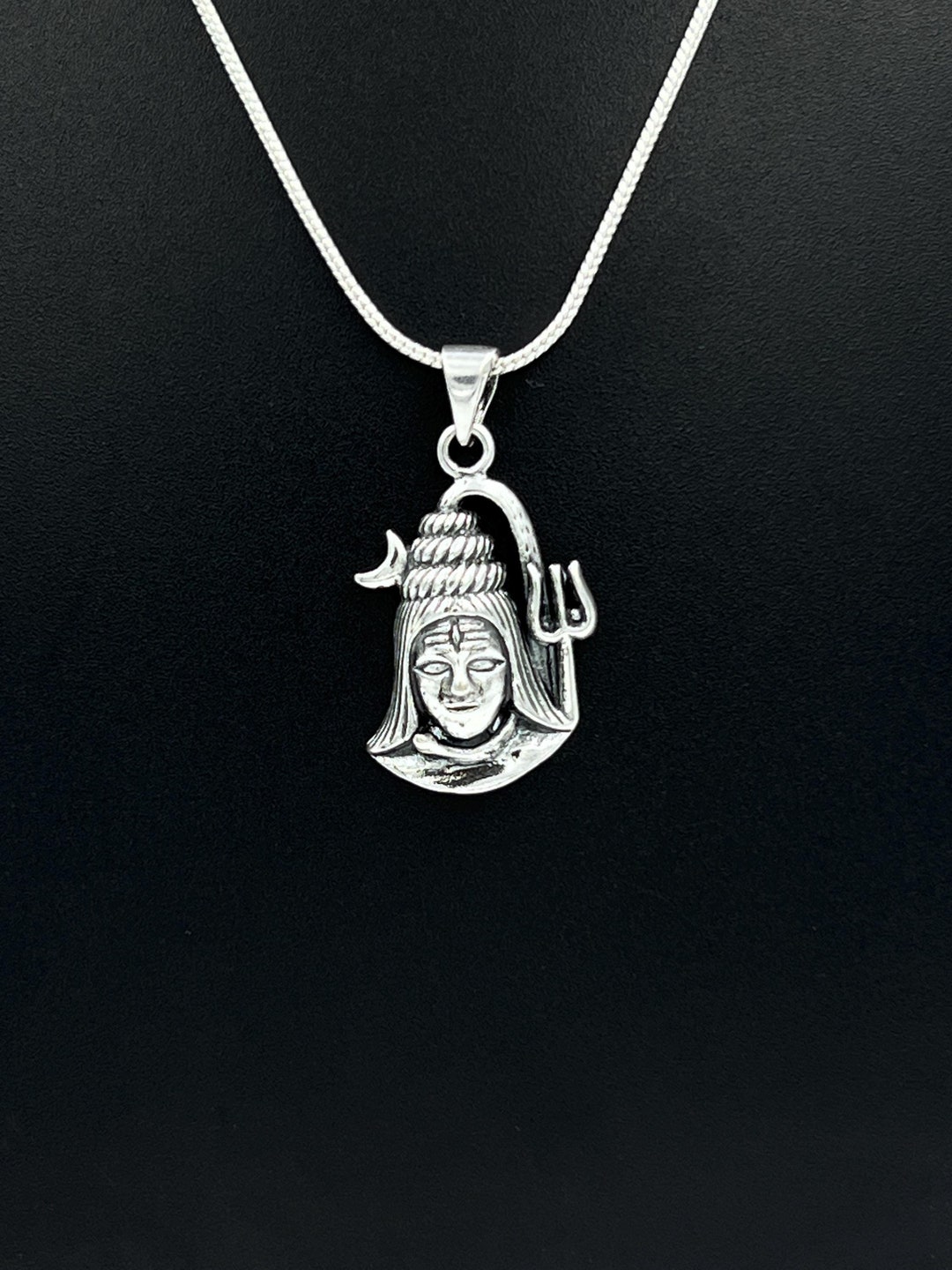 Oxidized 925 Silver Lord Shiva Pendant | Handcrafted Hindu Jewelry ...