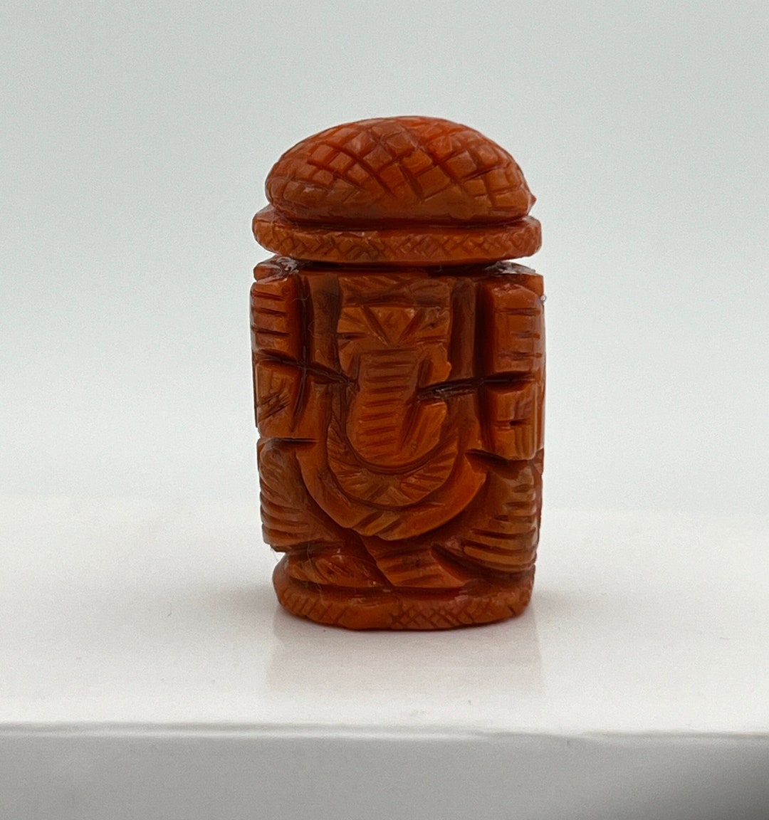 Authentic Italian Natural Coral Ganesha Sculpture - 100.50cts ...