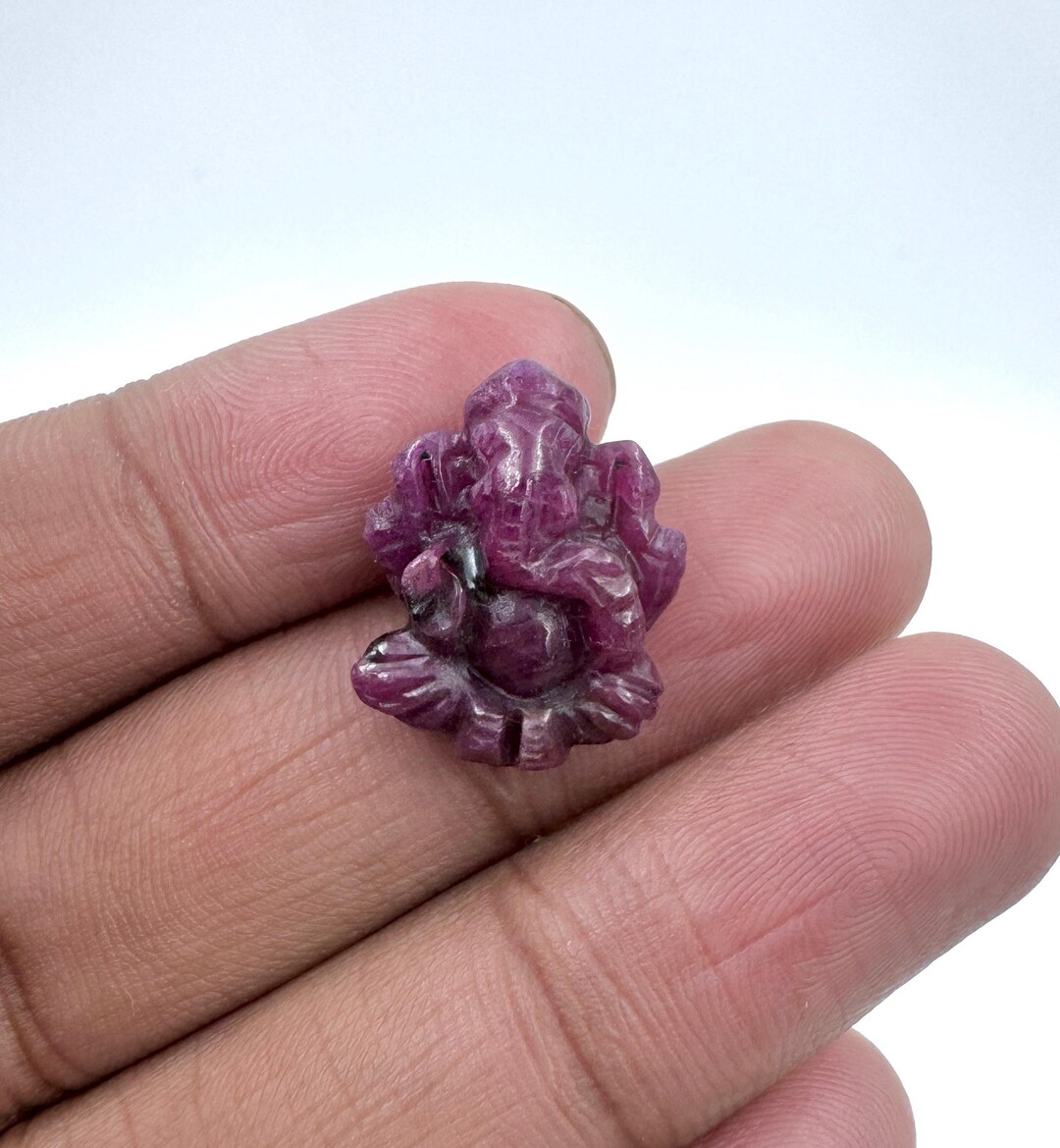 Certified Natural Ruby Ganesha Idol 16.40 Cts | Unheated Untreated ...