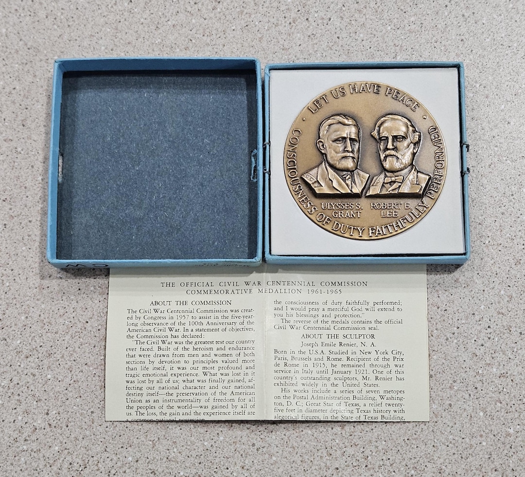 1961-1965 Civil War Centennial Commission "let Us Have Peace" Ulysses S ...
