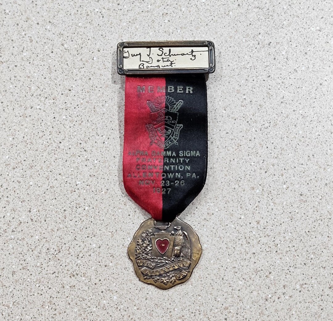 Vintage November 1927 Alpha Gamma Sigma Fraternity Convention Allentown ...