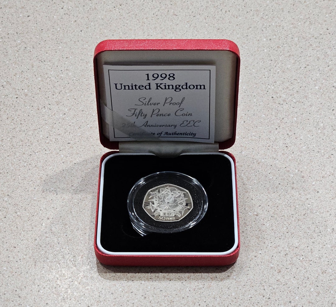 1998 United Kingdom 25th Anniversary EEC Sterling Silver .925 Proof 50 ...