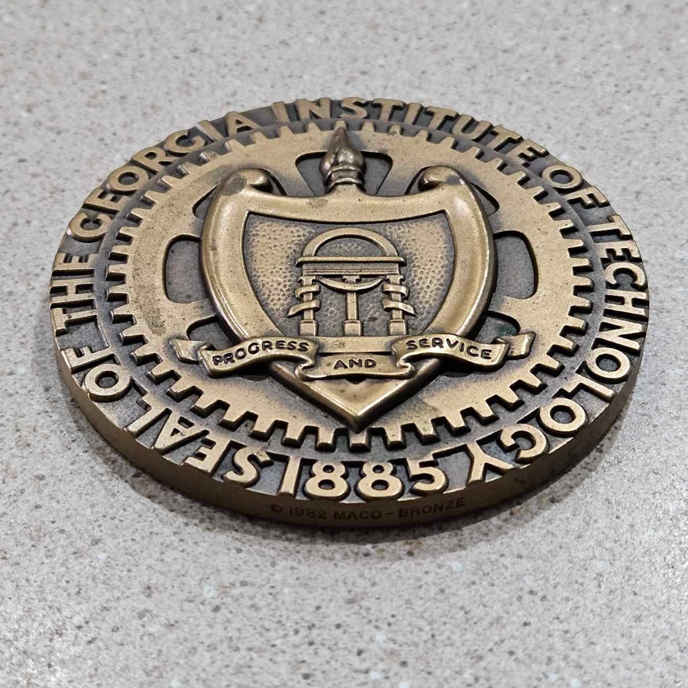 Vintage 1982 Seal of the Georgia Institute of Technology 3 Inch High ...