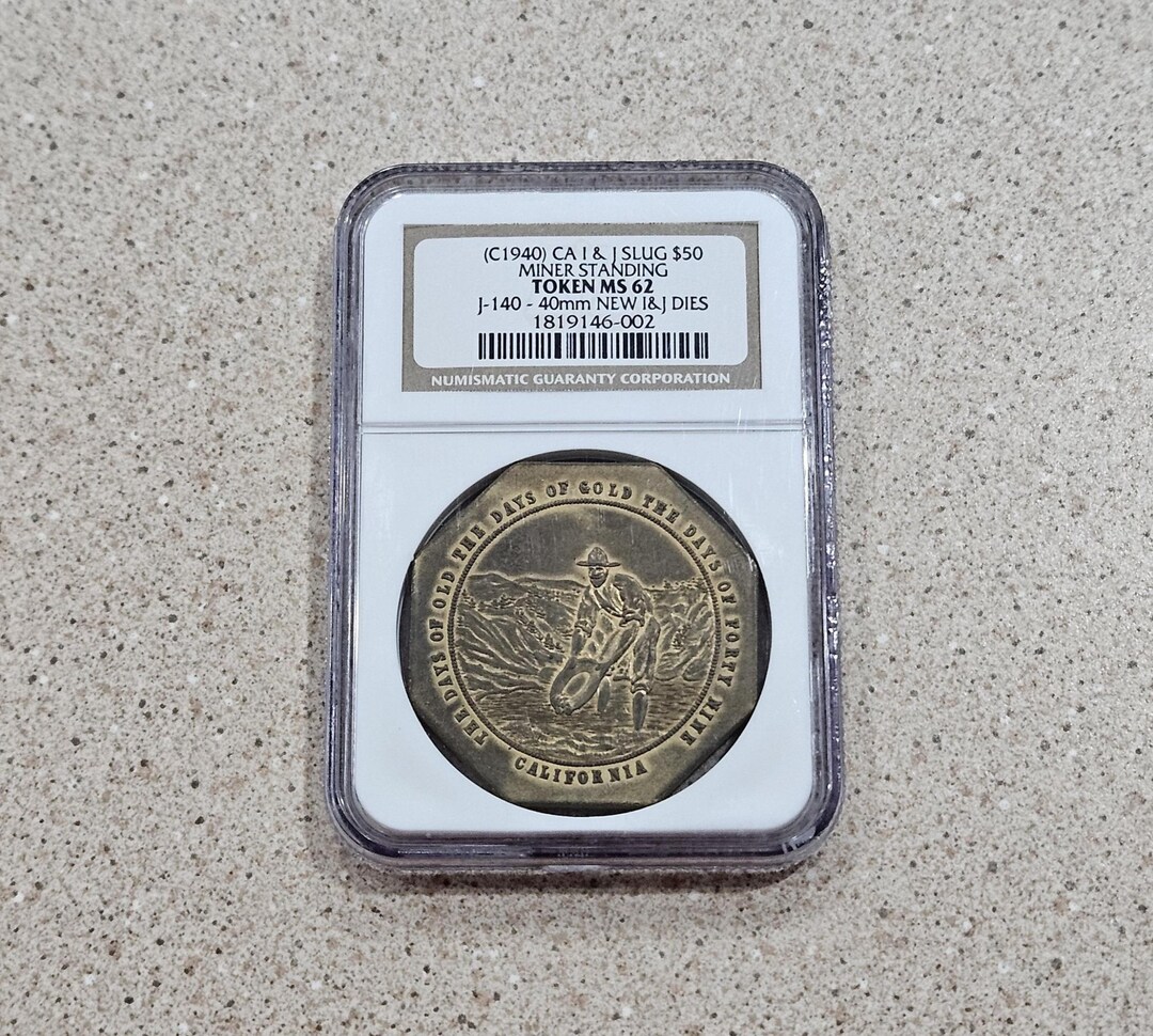 Vintage (C1940) CA I&J Slug J-140 40MM New I and J Dies 50 Dollar Miner ...
