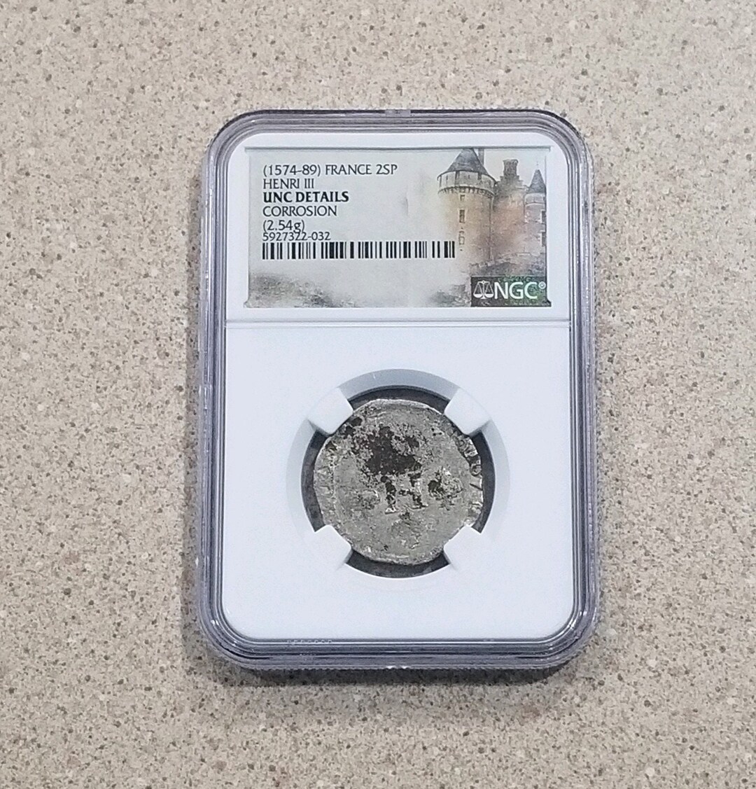 1574-89 France 2SP Henri III Silver Coin NGC Slabbed & Graded UNC ...