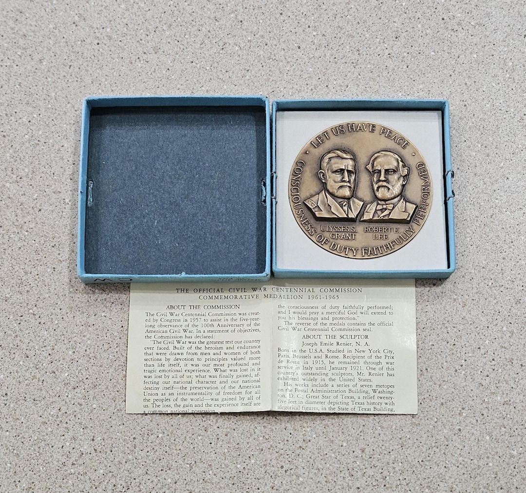 1961-1965 Civil War Centennial Commission "let Us Have Peace" Ulysses S ...