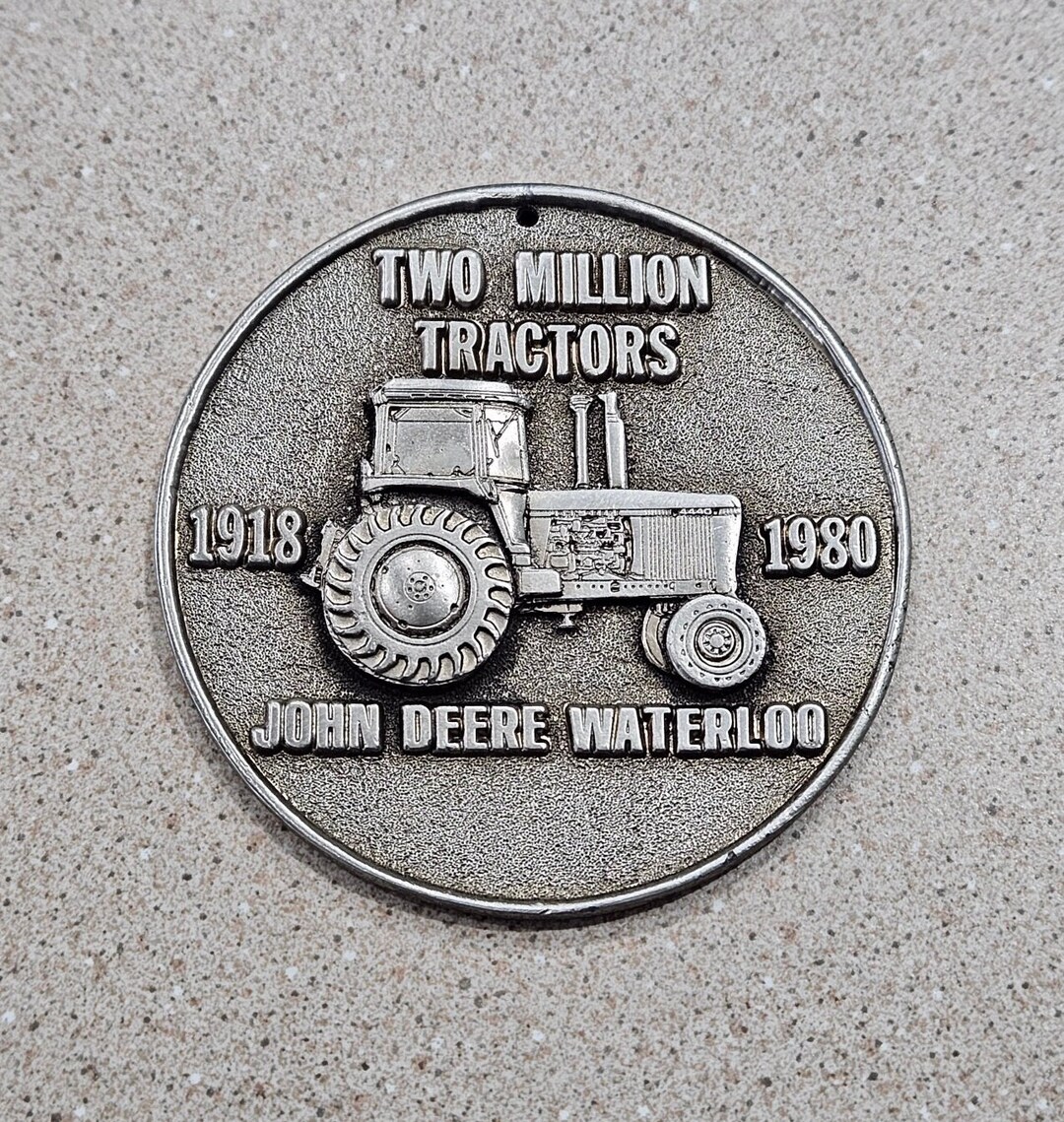 1918-1980 John Deere Two Million Tractors 3.25 Inch Paperweight Medal ...