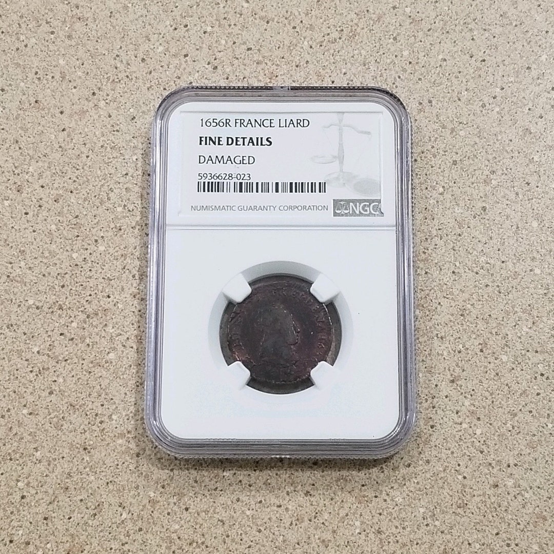 1656 R France Liard Coin NGC Graded Fine Details Damaged- French ...