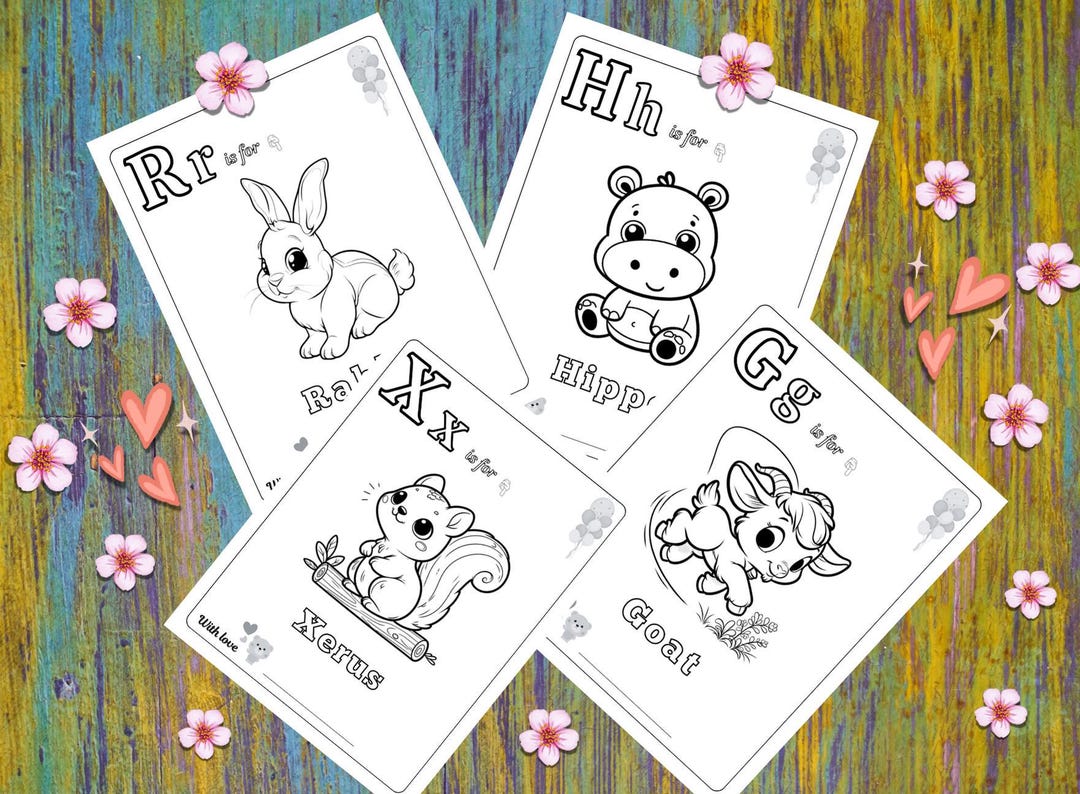 The First ABC Baby Shower Coloring Book, Alphabet Coloring Pages ...