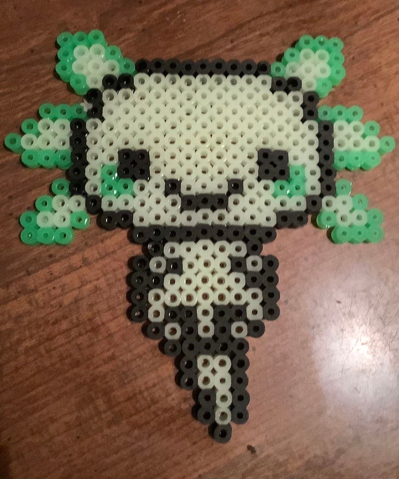 Axolotyl Perler Bead Figure - Etsy UK
