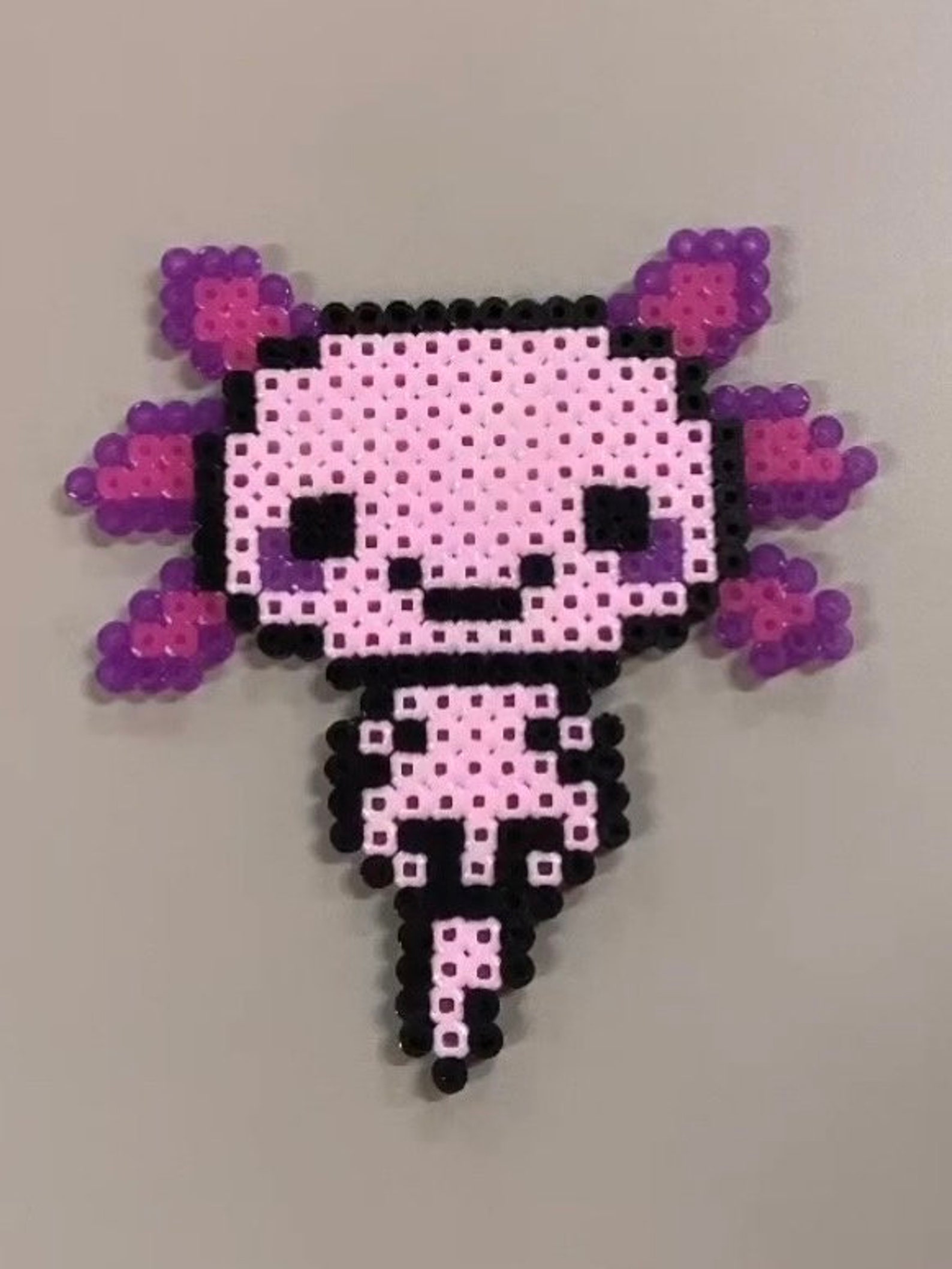 Axolotyl Perler Bead Figure - Etsy UK