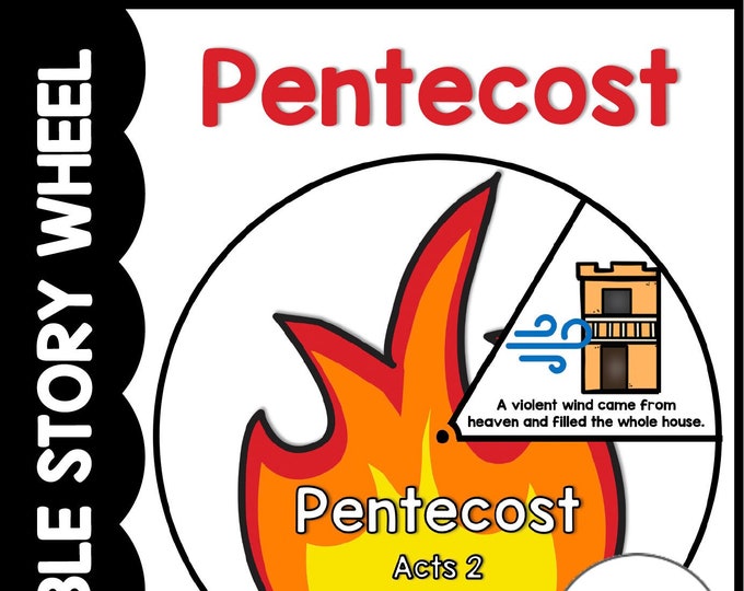 Pentecost Holy Spirit Comes Bible Wheel Craft Sunday School Lesson for ...