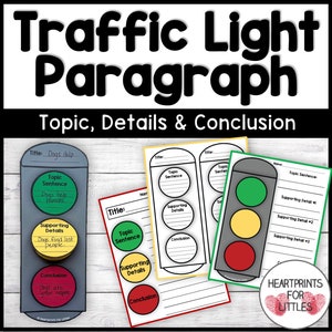 Traffic Light Paragraph Writing, Graphic Organizers & Craft (digital ...