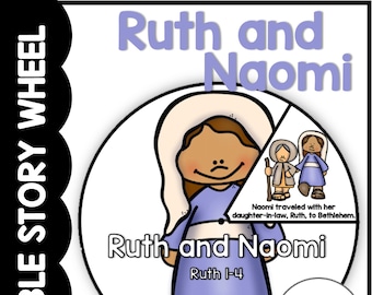 Ruth and Naomi Spinner, Bible Story Craft, Sunday School Lesson, Book ...