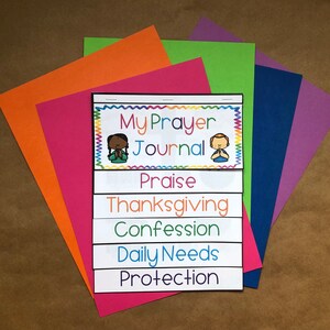 Prayer Journal Flip Book for Primary, Homeschool Printable, Sunday ...