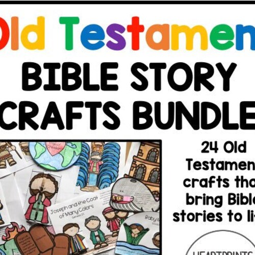 Old Testament Bible Story Crafts Bundle 24 Bible Crafts for - Etsy